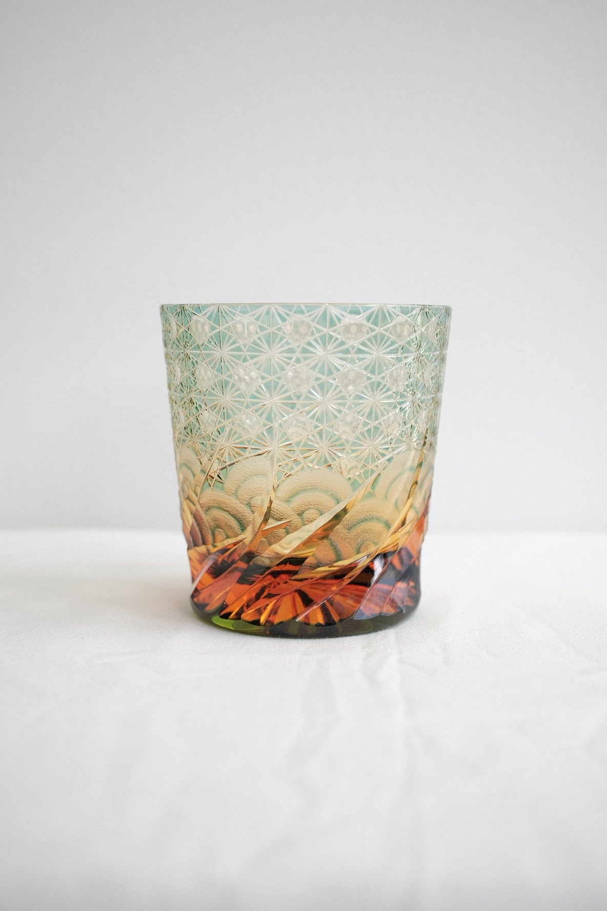 Harisho Yamada Glass - 漣-sazanami Whiskey Crystal Glass - Green – Yochi Cups