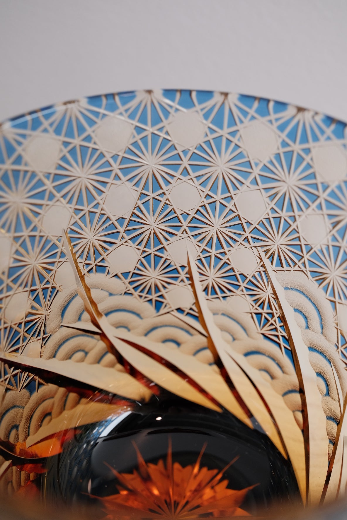 Harisho Yamada Glass - 漣-sazanami Whiskey Crystal Glass - Blue – Yochi Cups