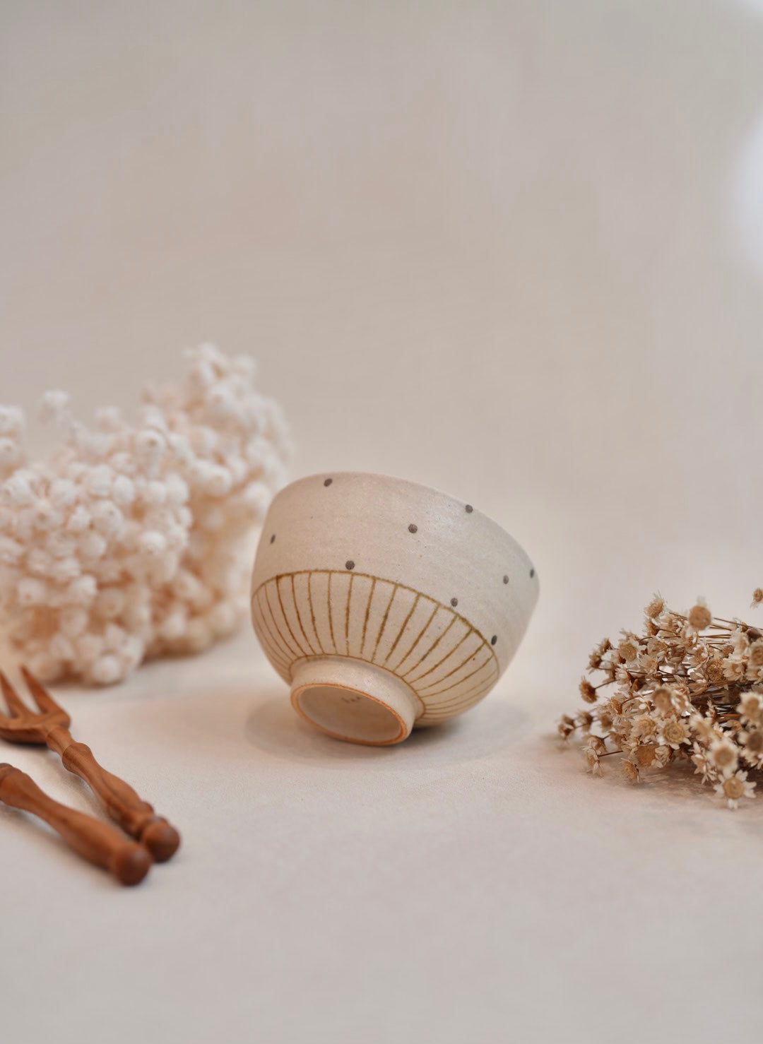 Chiho Yoshida 穗屋工房- Rice Bowl - Line & Dots CY07 – Yochi Cups