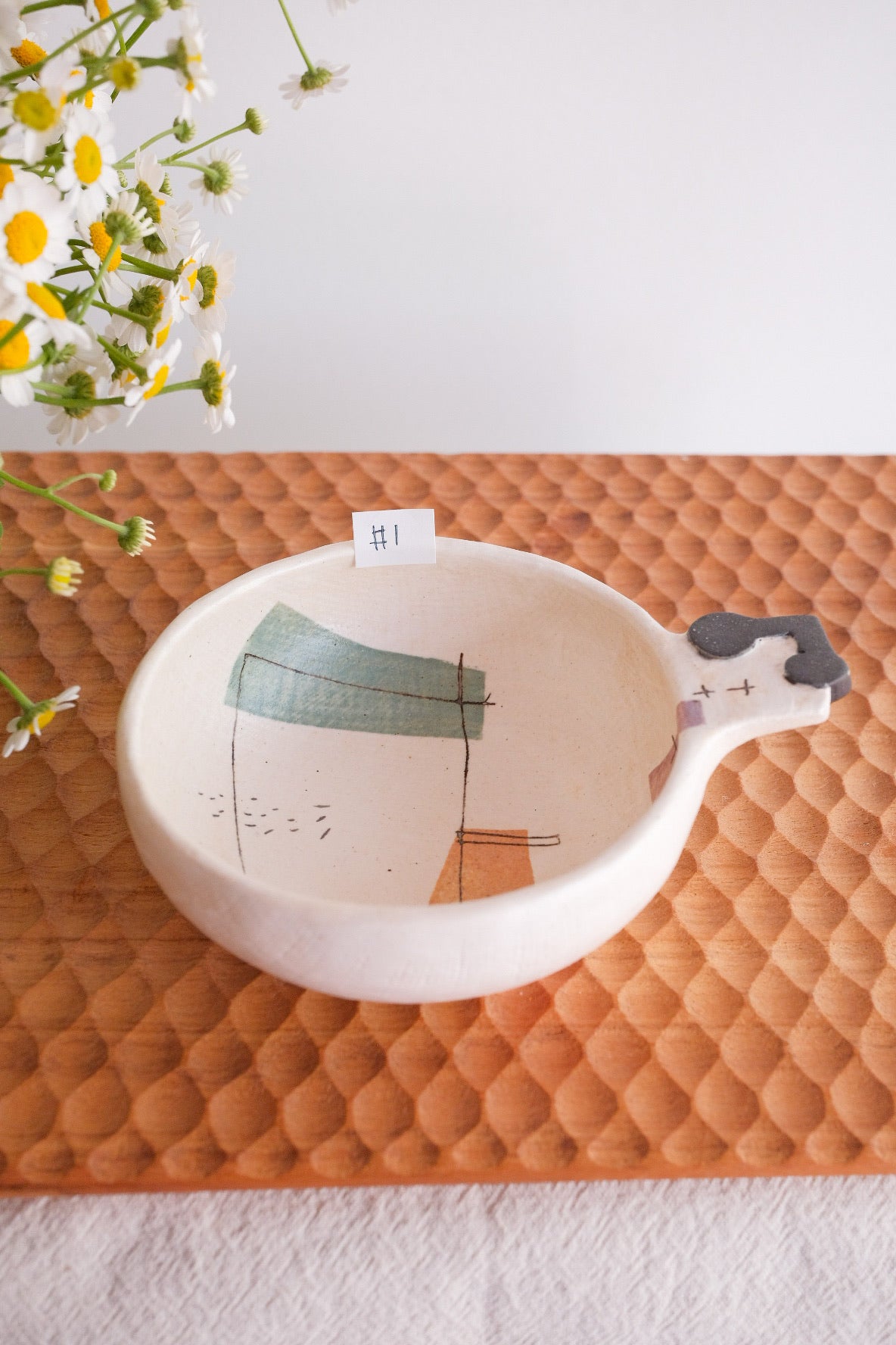 Hacorie 石丸和美 Bowl With Handle - Geometry HC05 – Yochi Cups