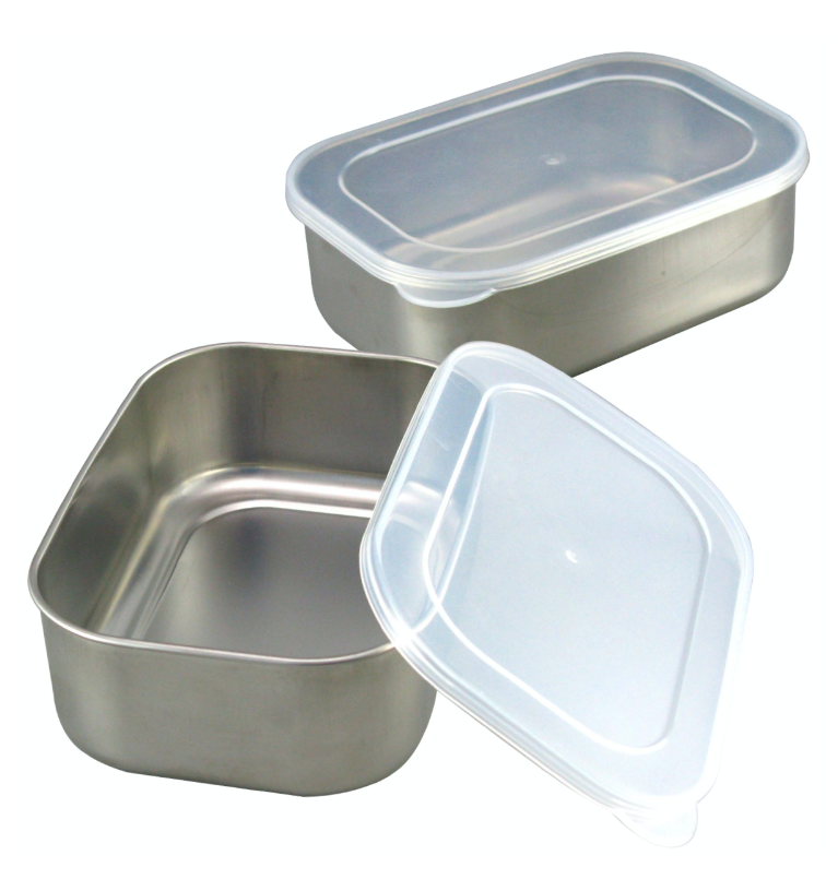 Japan Tsubame Shimomura Stainless Round Container Set of 2 -650ml ...