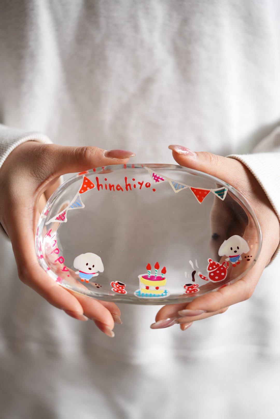 hina hiyo club Glass Oval Plate #2 – Yochi Cups