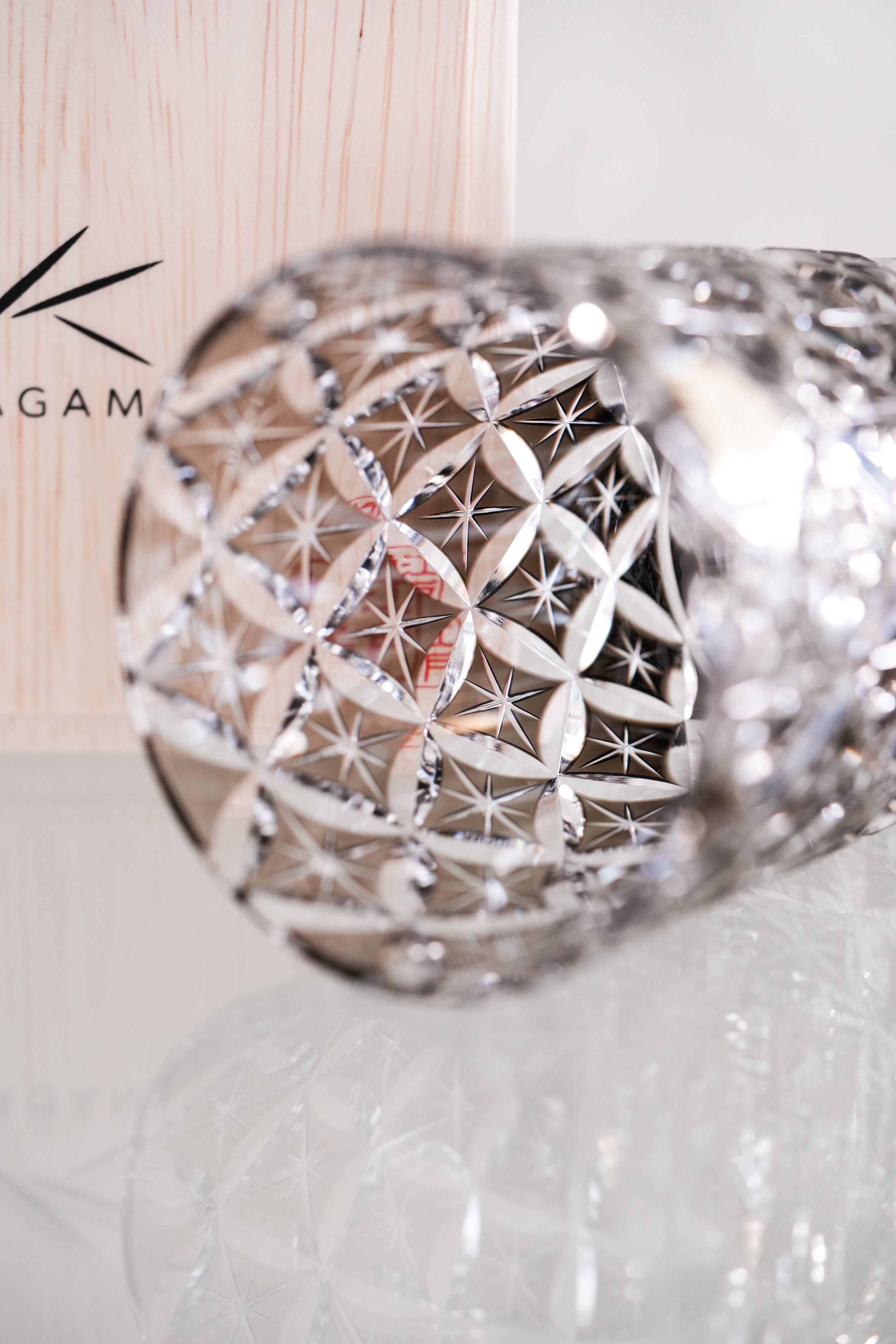 Kagami Crystal - Whiskey glass Edo Kiriko "Circle Mesh" By Satoshi Nab ...