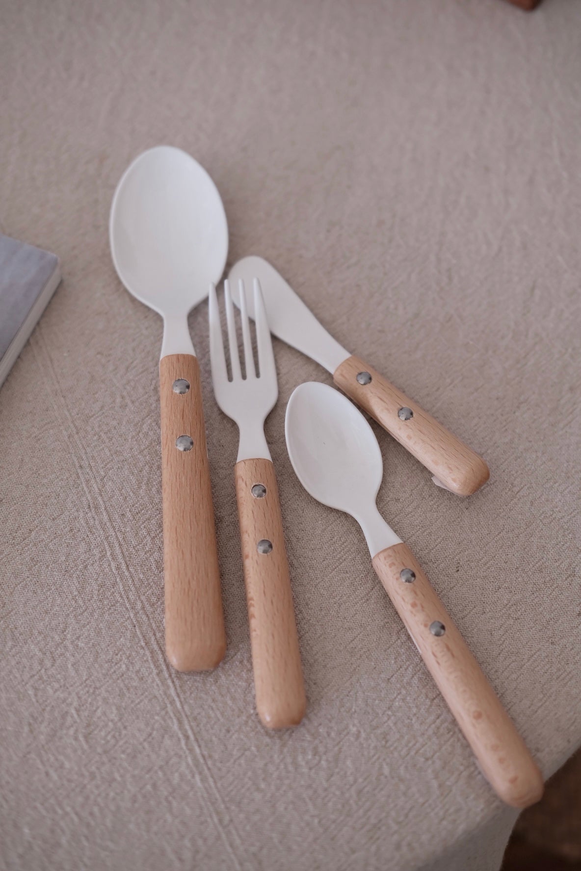 Japanese Enamel Cutlery Set-Wooden Handle – Yochi Cups